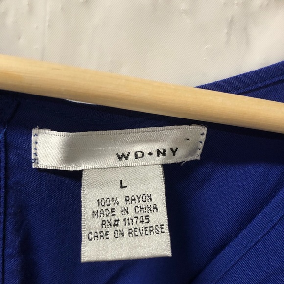 WD.NY | Tops | Wdny Large Cobalt Blue Ruffle Blouse | Poshmark